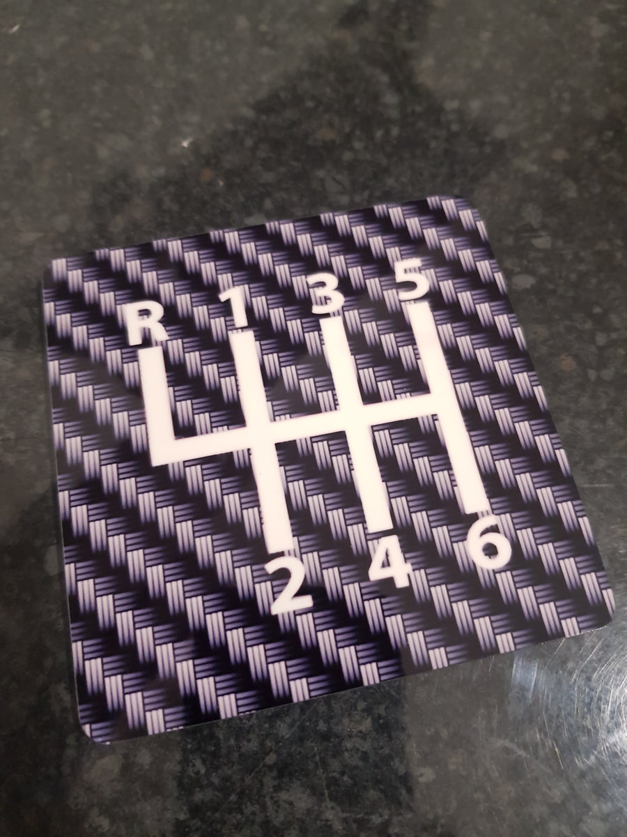 Shift Pattern Carbon Effect Coaster – SK Graphix