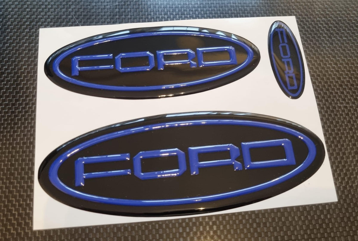 FORD BOLD 3D Gel Badges (FULL SET) – SK Graphix