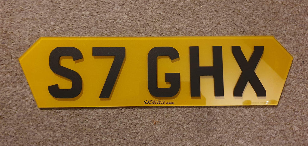 Diamond Shape Laser Cut Acrylic Road Legal Number Plates – SK Graphix