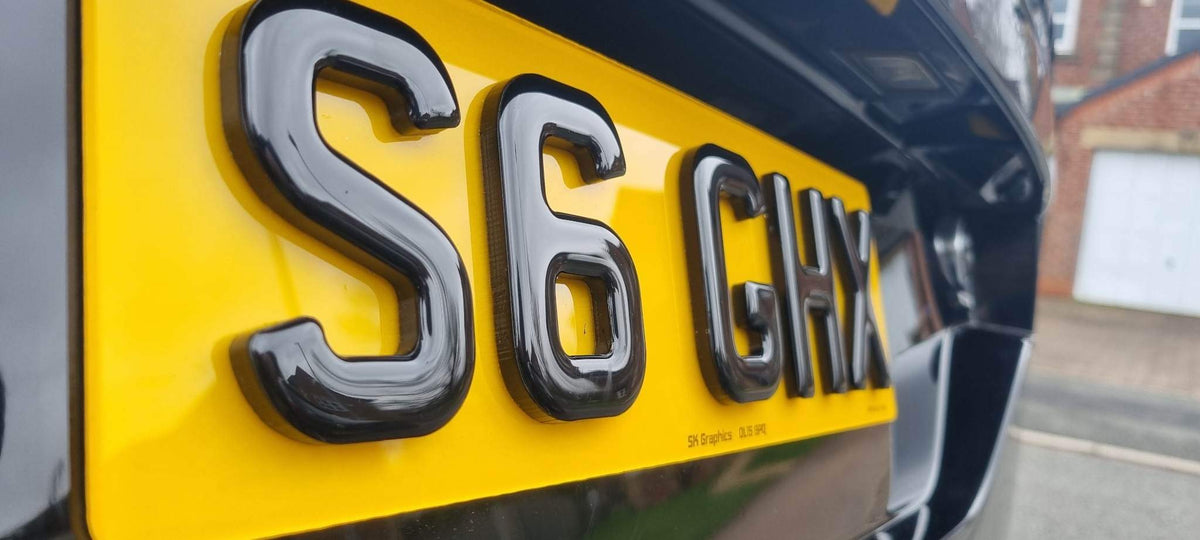 Laser Cut Acrylic 6mm Gel Topped Road Legal Number Plates – SK Graphix