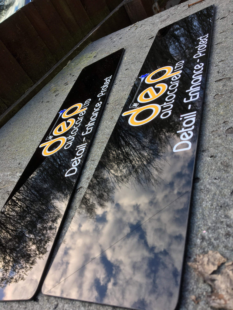 Custom Gloss Acrylic Show Plates Vinyl Logo – SK Graphix